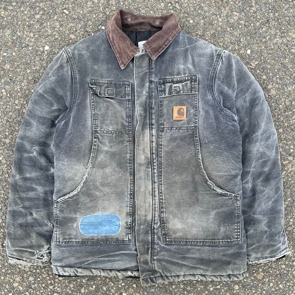 Carhartt | Jackets & Coats | Vintage Crazy Faded Black Carhartt Arctic ...